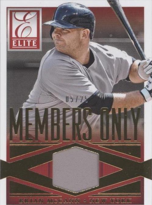 2015 Panini Elite - Members only Materials Brian McCann #17 Prime /25 ...