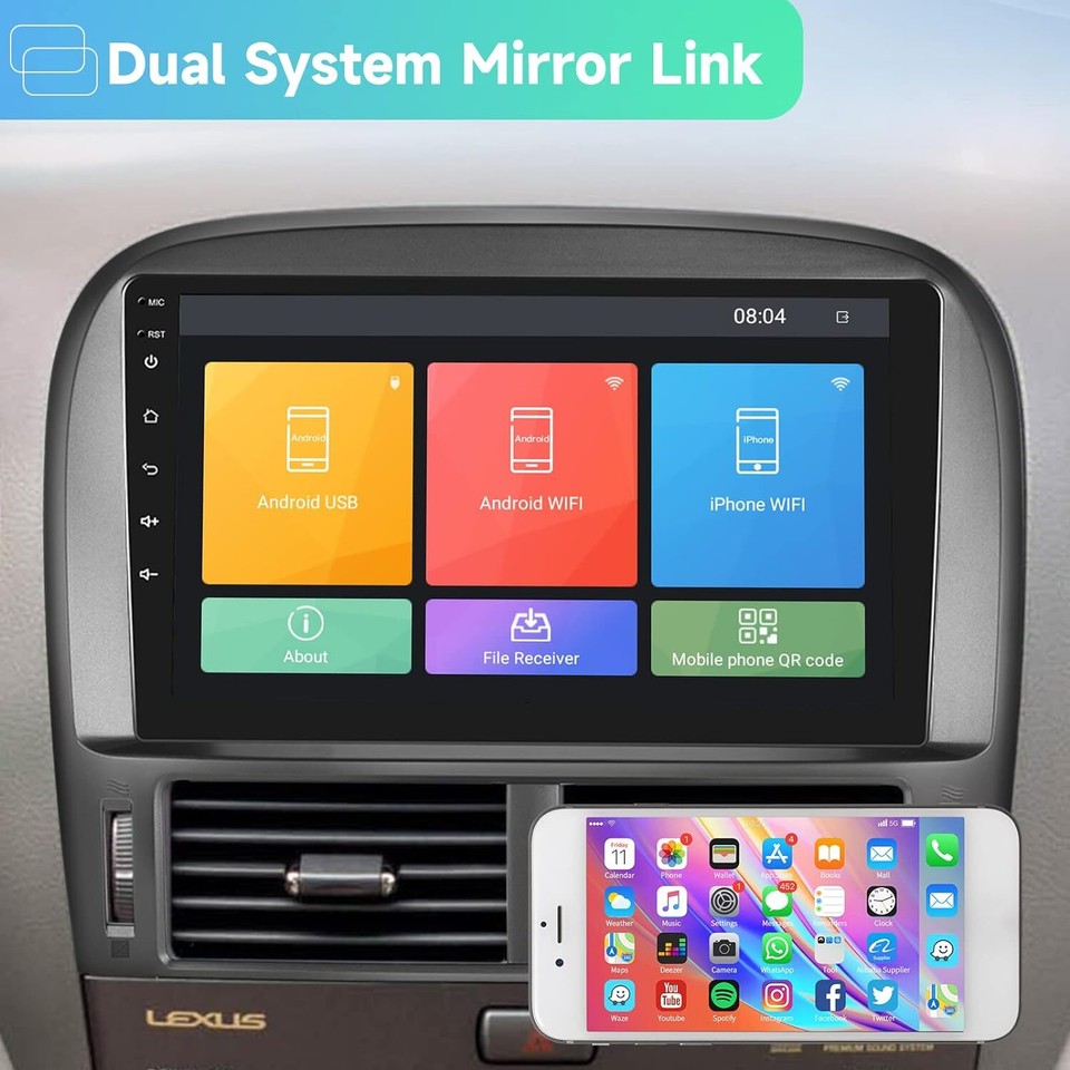 FOR LEXUS LS430 XF30 LS 430 2000-2006 GPS CARPLAY FM STEREO ANDROID 13 ...