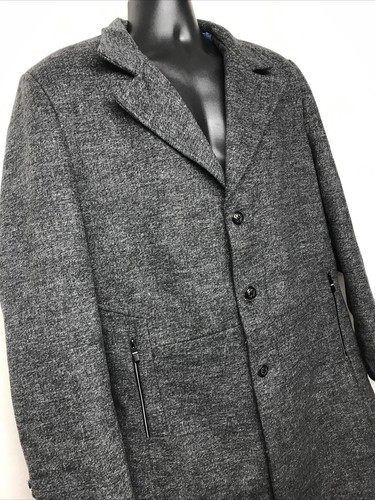 JINGPIN FUSHI Classic Fashion Men's Wool Blend Gray Jacket Coat Size ...