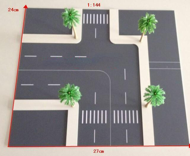 1/144 Diorama City Road Model Crossroad Street View Scene Display Prop ...