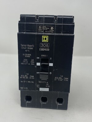Circuit Breakers - Square D 30 Amp 3 Pole