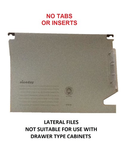 15 x LATERAL SUSPENSION FILES - 330 RAIL - NO TABS or INSERTS -15mm ...