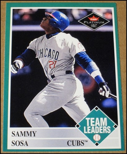 2001 Fleer Platinum RC Team Leaders Sammy Sosa Baseball Card #456 Chicago Cubs | eBay