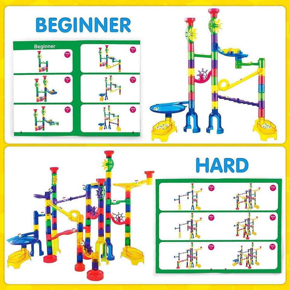 JOYIN 170 Pcs Marble Run Construction Building Blocks Toys Educational ...