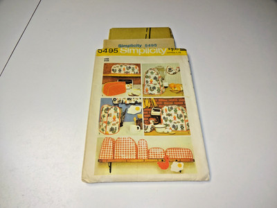 Vintage Retro 70's Simplicity 5495 Kitchen Appliance Covers ...