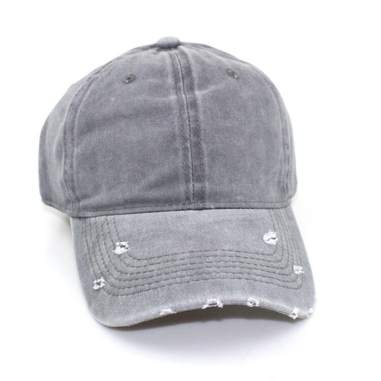 Distressed Cotton Baseball Ball Cap Hat Dad Vintage Solid Blank Plain ...