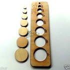 200 1/4,3/8,1/2,5/8,3/4,7/8+1"x1/8" Variety Size Wooden Circle Disc ...