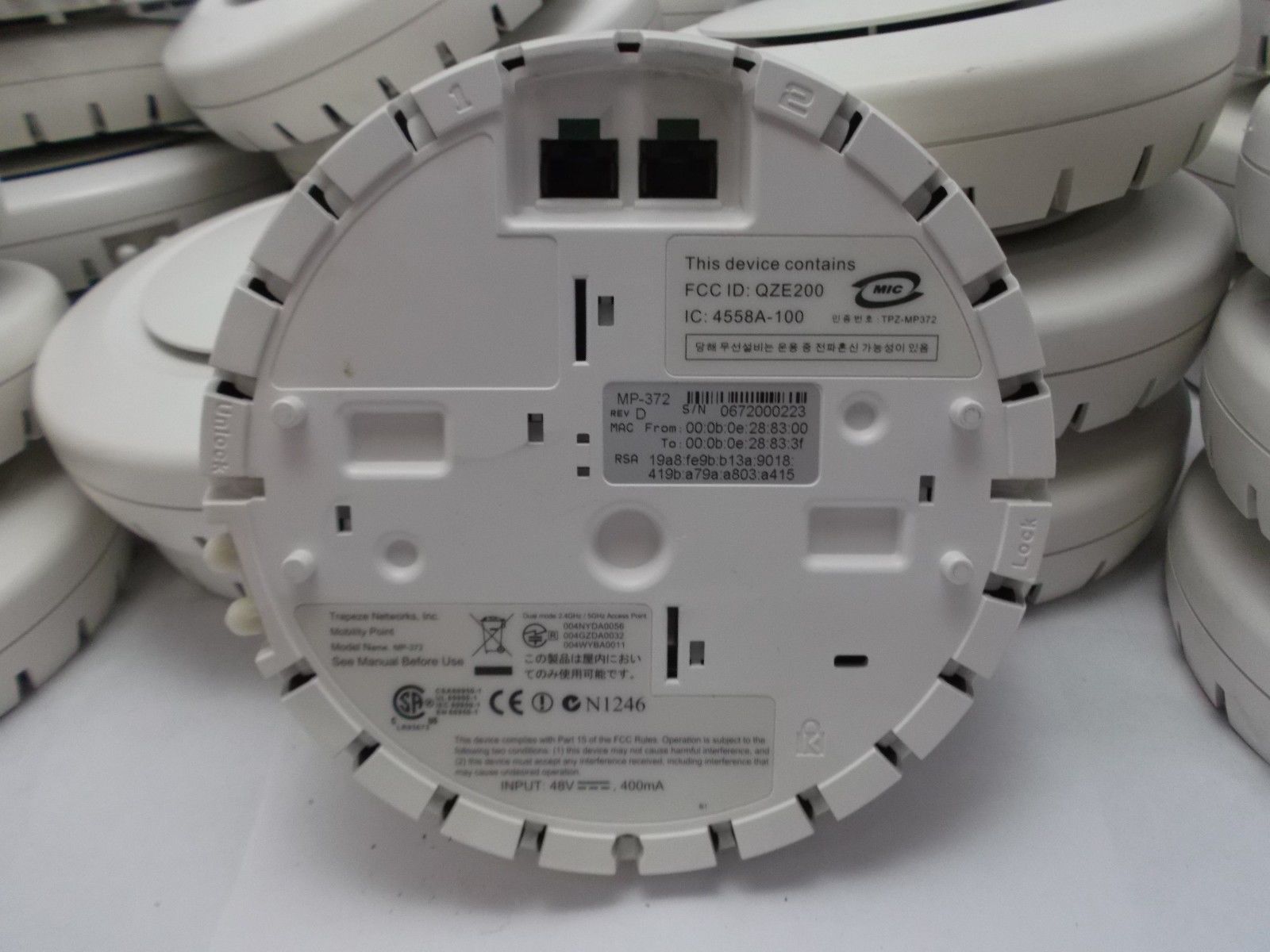 Juniper Networks Trapeze MP-372 Wireless AP with No Wall Mount Brackets ...