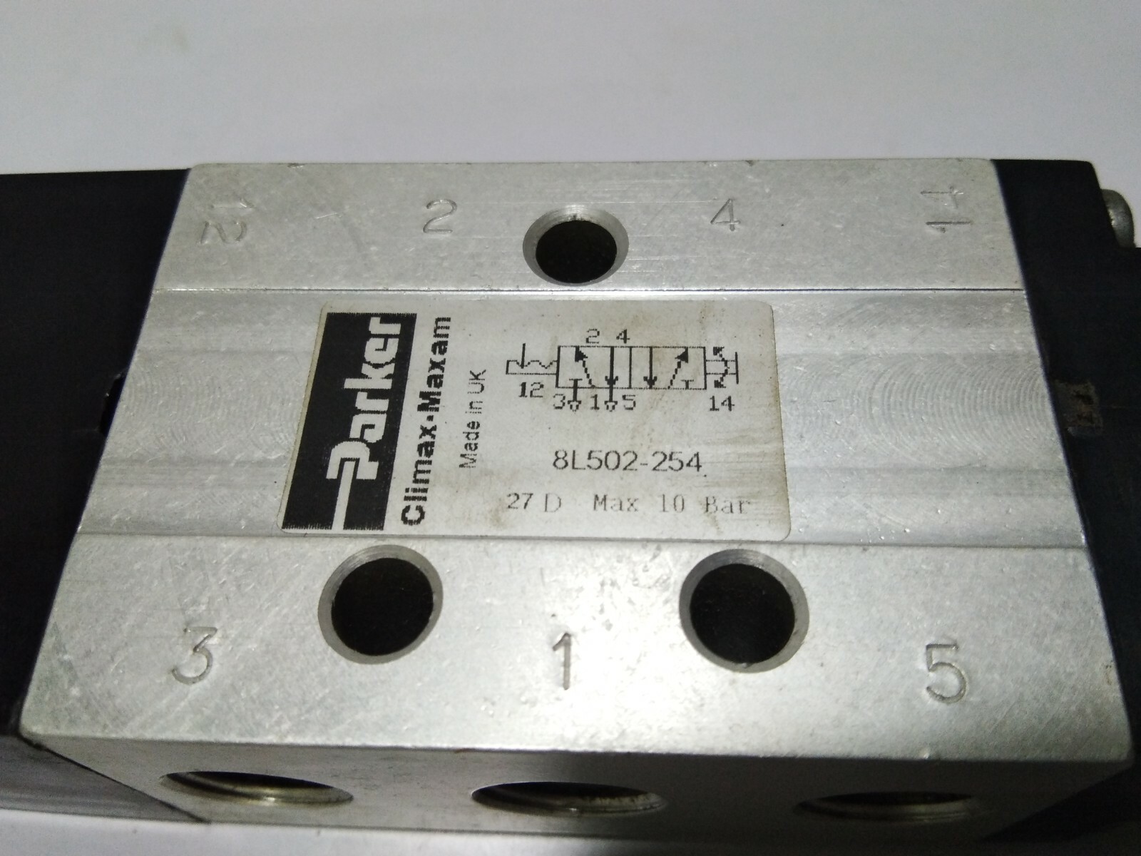 Parker 8l502-254 Manual Lever Pneumatic Control Valve Climax-maxam Max ...