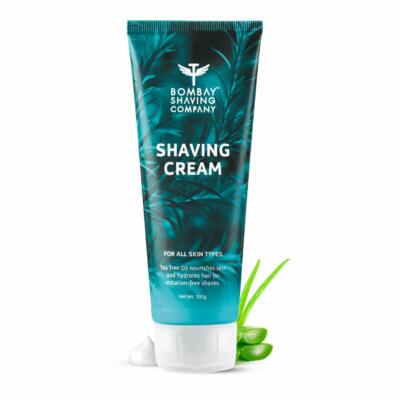 Bombay Shaving Company Shaving Cream with Tea Tree oil Aloe Vera 100gm ...