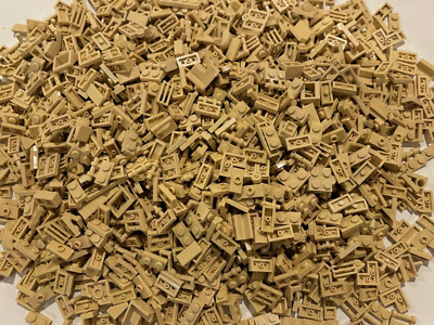SHIPS FREE Lego Lot (200) TAN 1x2 Plate Tile Grill Handle Technic Parts ...