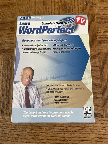 Video Professor Learn WordPerfect PC Software | eBay