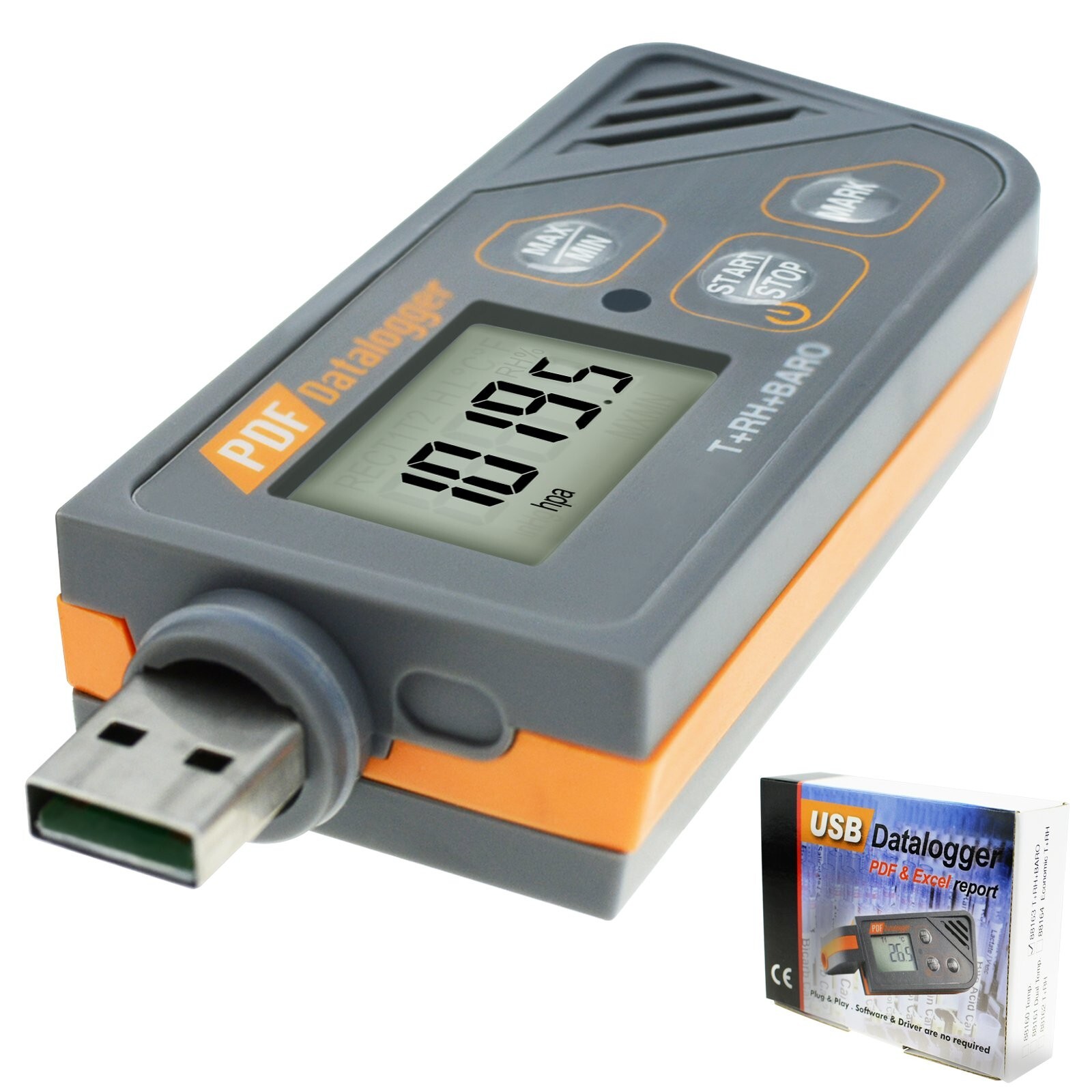 TEKCOPLUS Digital USB Humidity Temperature Barometric Pressure Data ...