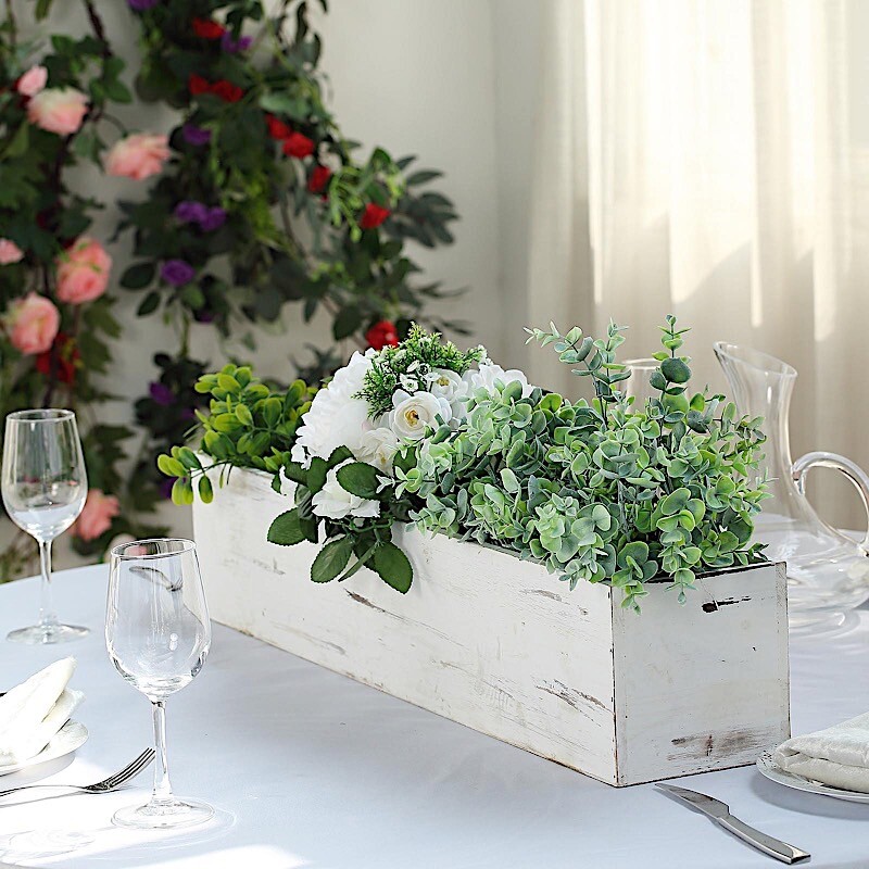 Geometric Planter Box Wedding Centerpieces