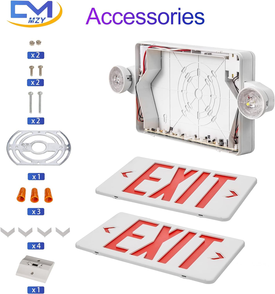 LED Exit Sign with Emergency Lights,Exit Sign Lights with Battery ...