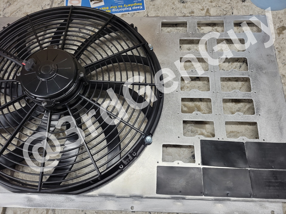SPAL Fan Shroud Rubber Bypass (5x) Flaps & Cut Template Kit | eBay