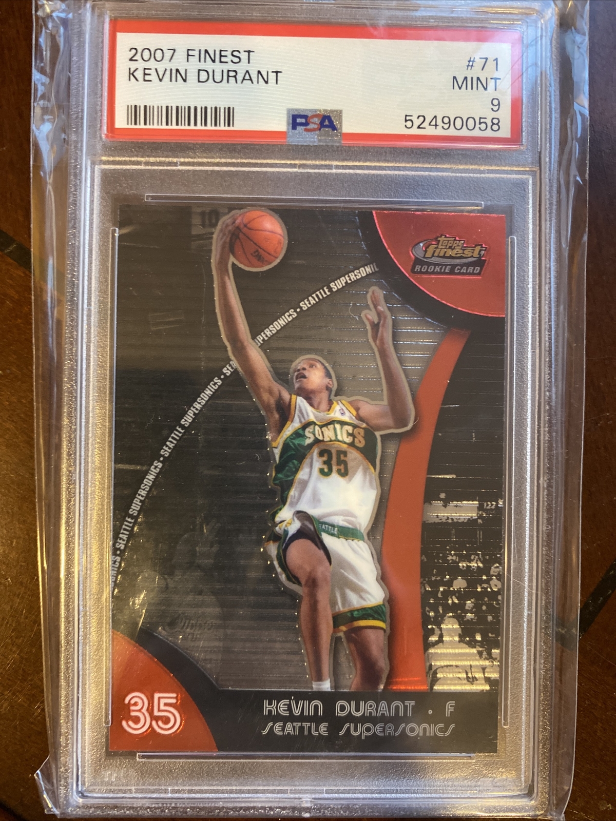 2007 TOPPS FINEST KEVIN DURANT RC ROOKIE CARD #71 PSA 9 MINT | eBay