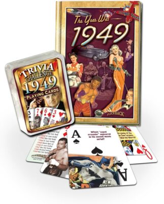 Flickback 1949 Trivia Playing Cards & California Trivia Combo: Birthday ...