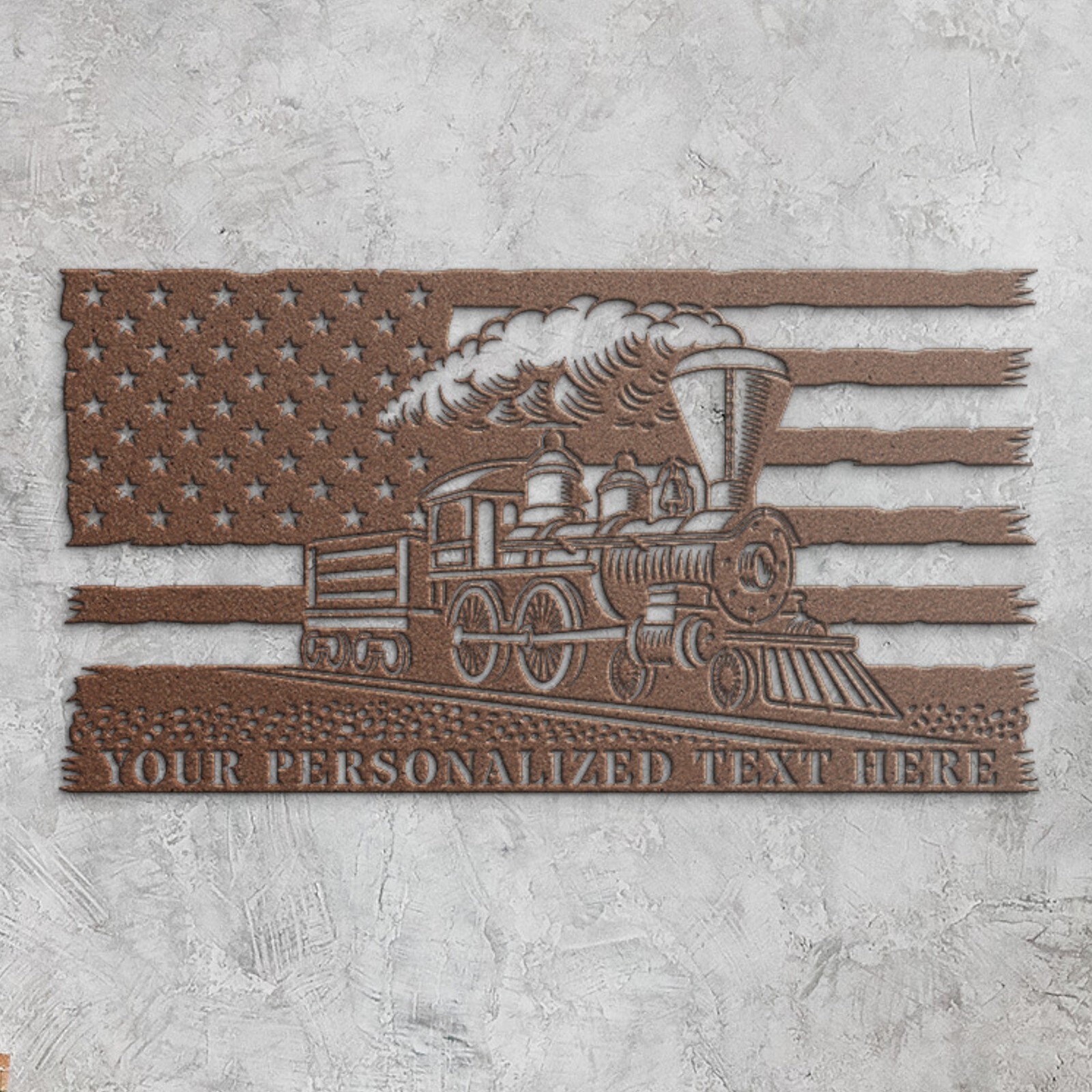 Personalized Railroad Name Metal Sign - US Railroad Worker Metal Wall ...