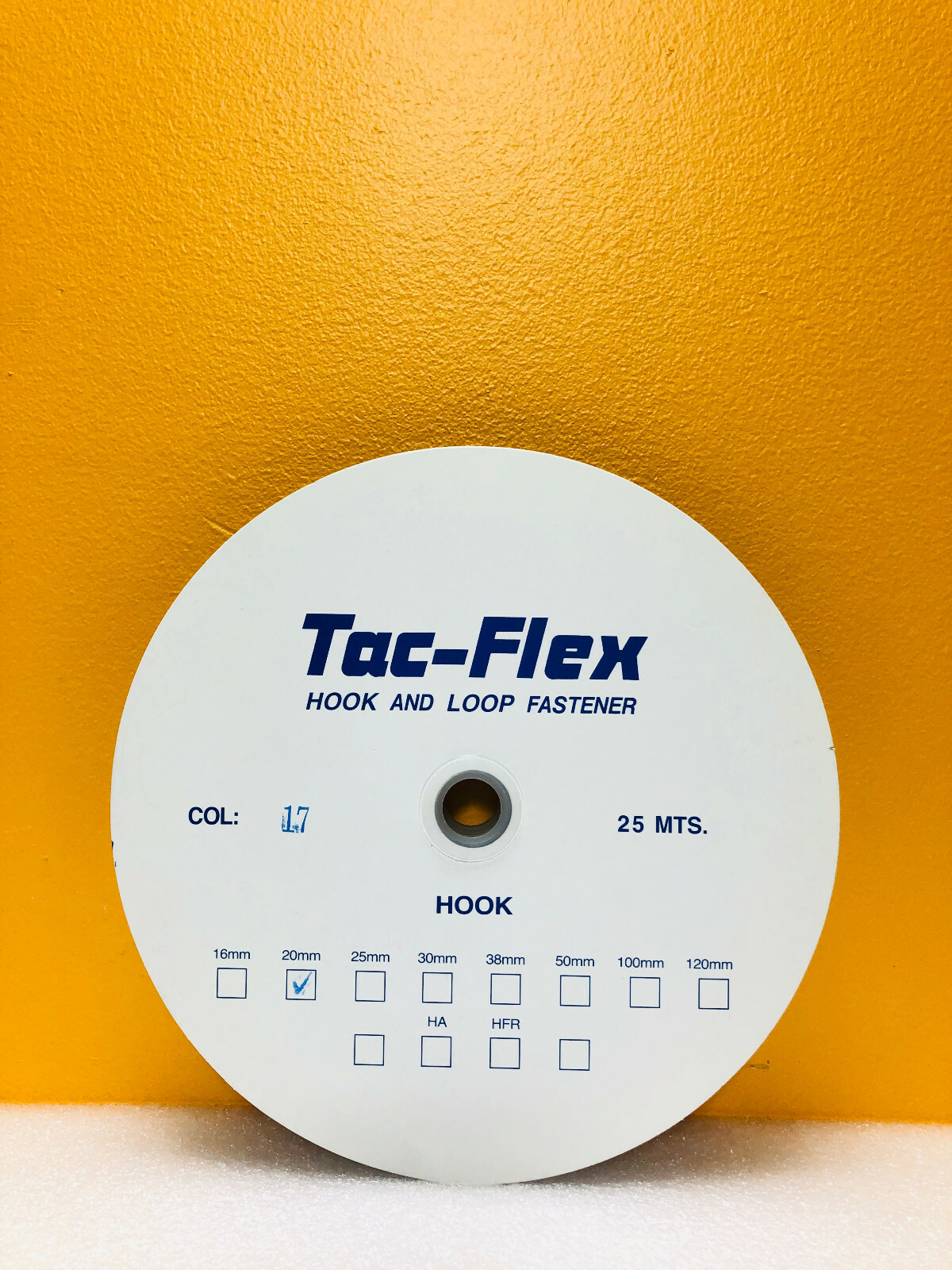 Tac-Flex Hook Fastener 20 mm Width 25 M Length Black Hook Fastener Reel ...