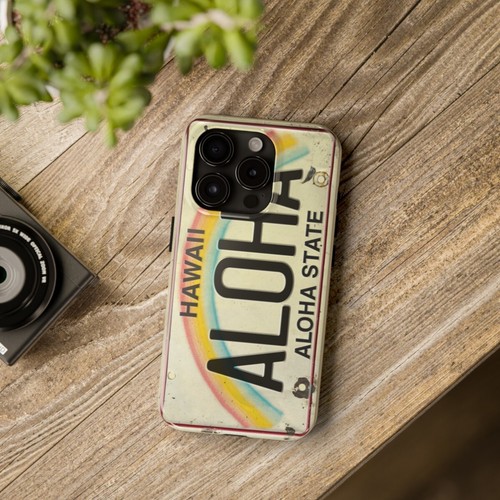 Vintage Hawaii License Plate iPhone Pro Max 11 12 13 14 15 Tough Case ...