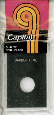 Capital Holder For 1 Barber Dime Coin 2x3" Black Long Term Snaplock ...