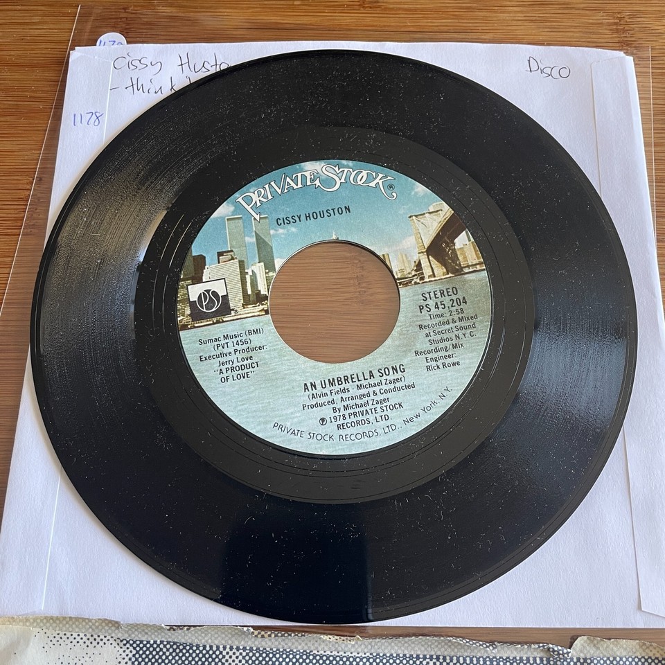 Cissy Houston 7" Think Over It / An Umbrella Song Private Stock Disco ...