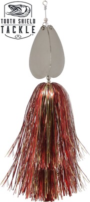 Tooth Shield Tackle 310 Musky Bucktail Muskie Inline Spinner (Goldie ...