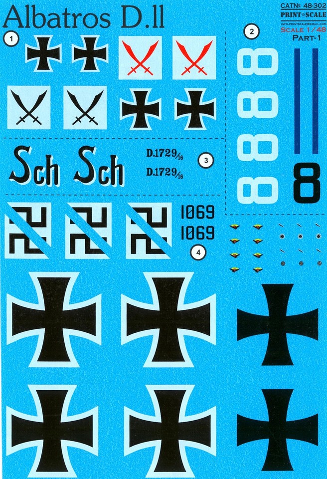 Print Scale Decals 1/48 ALBATROS D.II German WWI Fighter Part 1 | eBay