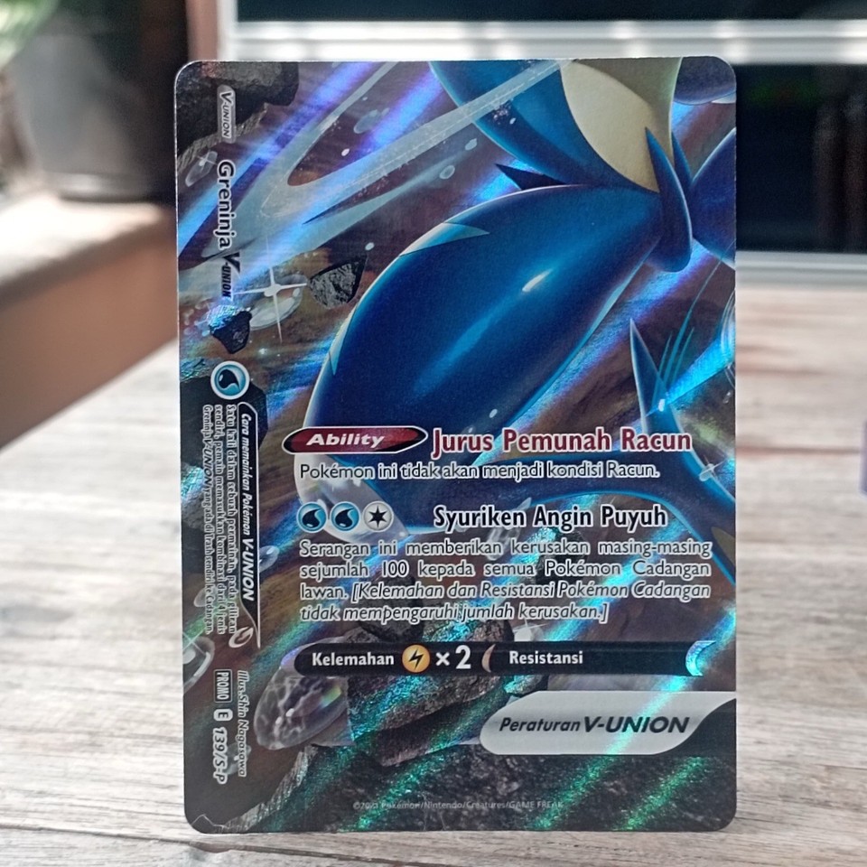 3 Sets Pokemon V-UNION Promo Mewtwo Zacian Greeninja Promo Pokemon TCG ...