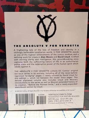 Absolute V for Vendett@ 2023 Edition Alan Moore New DC Comics HC Sealed ...