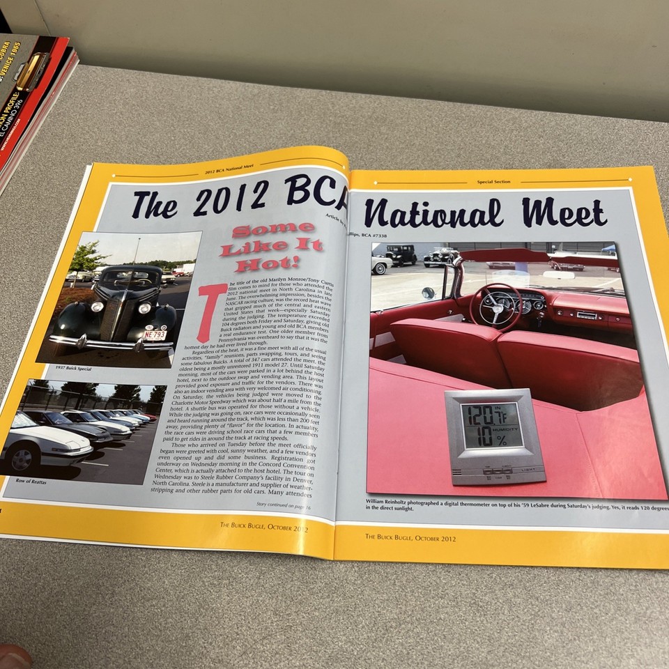 The Buick Bugle Oct/2012/Vol 47 No 6/ BCA 2012 National Meet Concord N ...