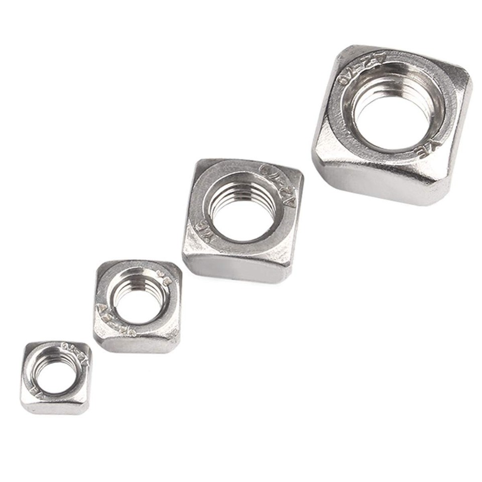100pcs M4-0.7mm Stainless Steel Square Nuts ，Metric Coarse Thread | eBay
