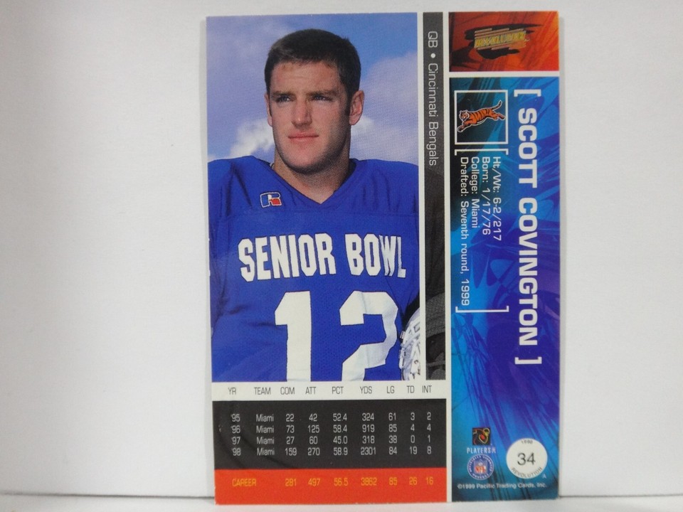 1999 Revolution Football Card #34 Scott Covington Rookie | eBay