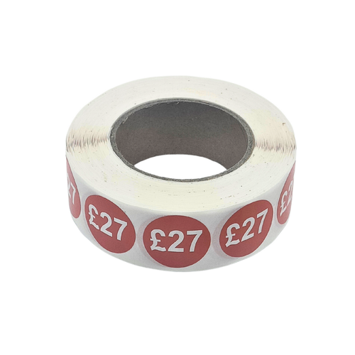 1000x 25 mm red price self adhesive stickers sticky labels | eBay UK