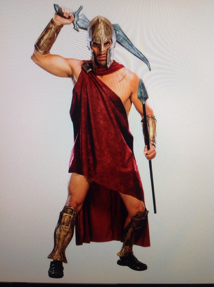 Deluxe 300 Spartan Warrior Costume Men's Adult Standa… - Gem