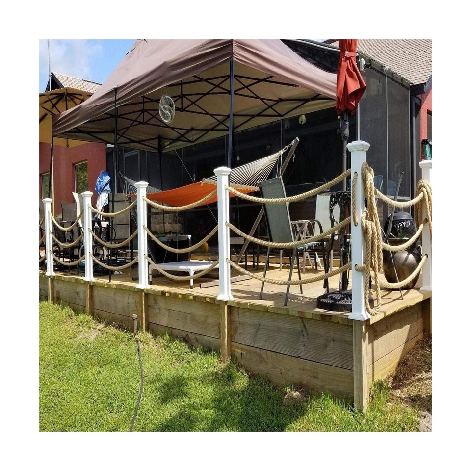 Twisted Manila Rope Natural Jute Rope (2 Inch x 65 Feet) Heavy Duty ...