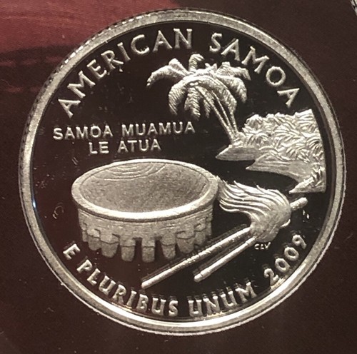 2009 S Proof State TERRITORY Quarter ~ AMERICA SAMOA 90% Silver - DCAM ...