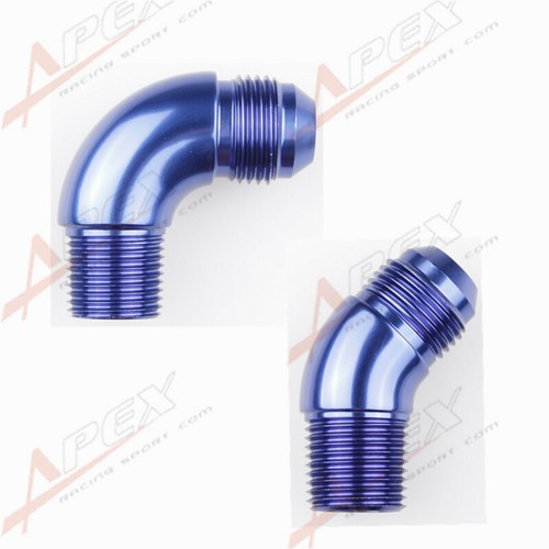 AN4 4AN AN6 6AN AN8 8AN To 1/8" NPT 45 Degree Male Aluminum Fitting ...