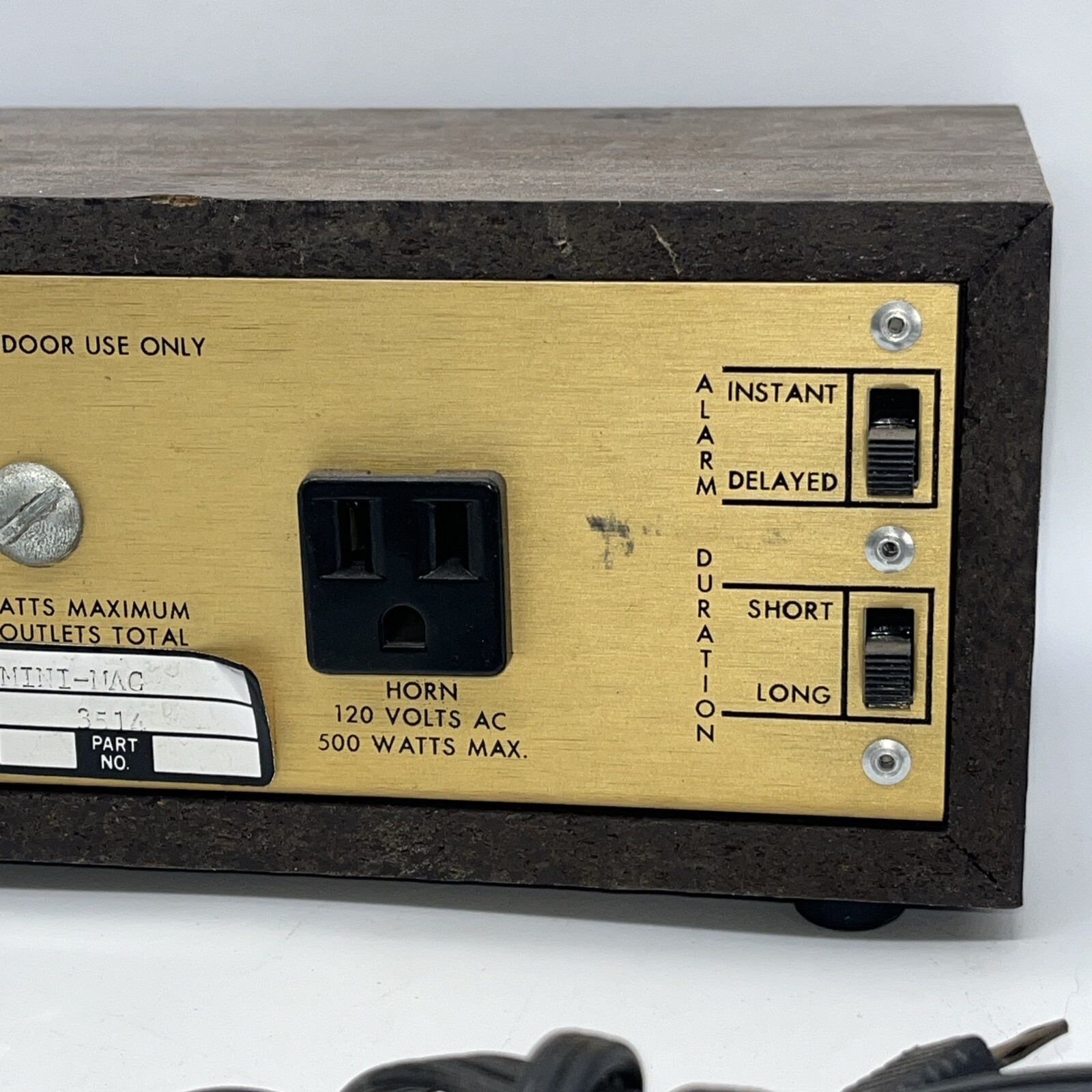 Mini-mag Home Alarm System Wood Box Super Sentry? Vtg | eBay