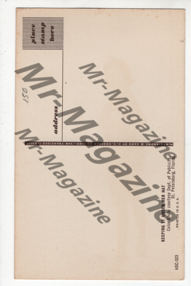 Beach Bikini Brunette 5"x3" Vintage Postcard Sexy Cheesecake Risqué ...