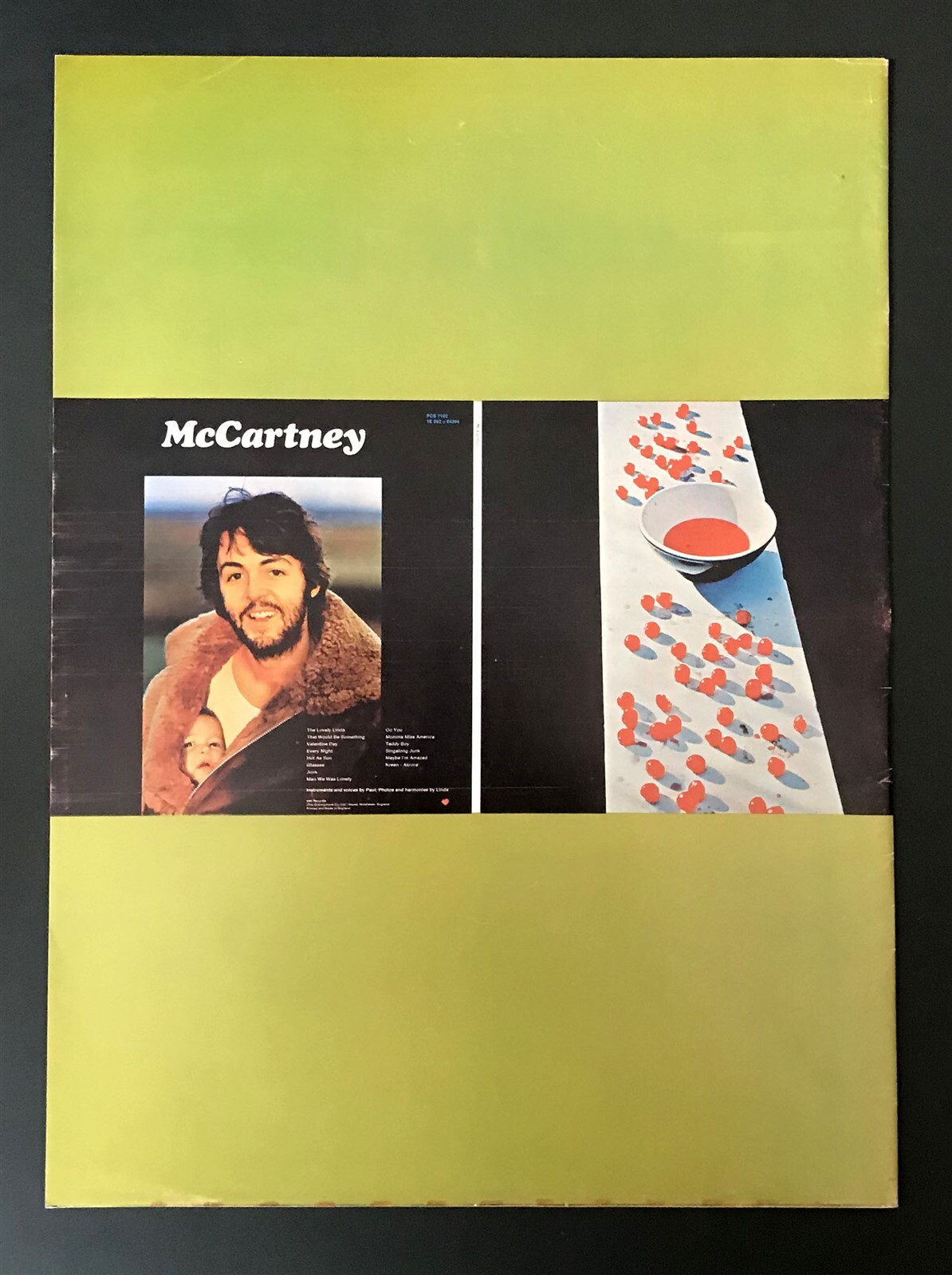 Paul McCartney Debut Solo Album 1970 Poster Type Advert Green Var ...