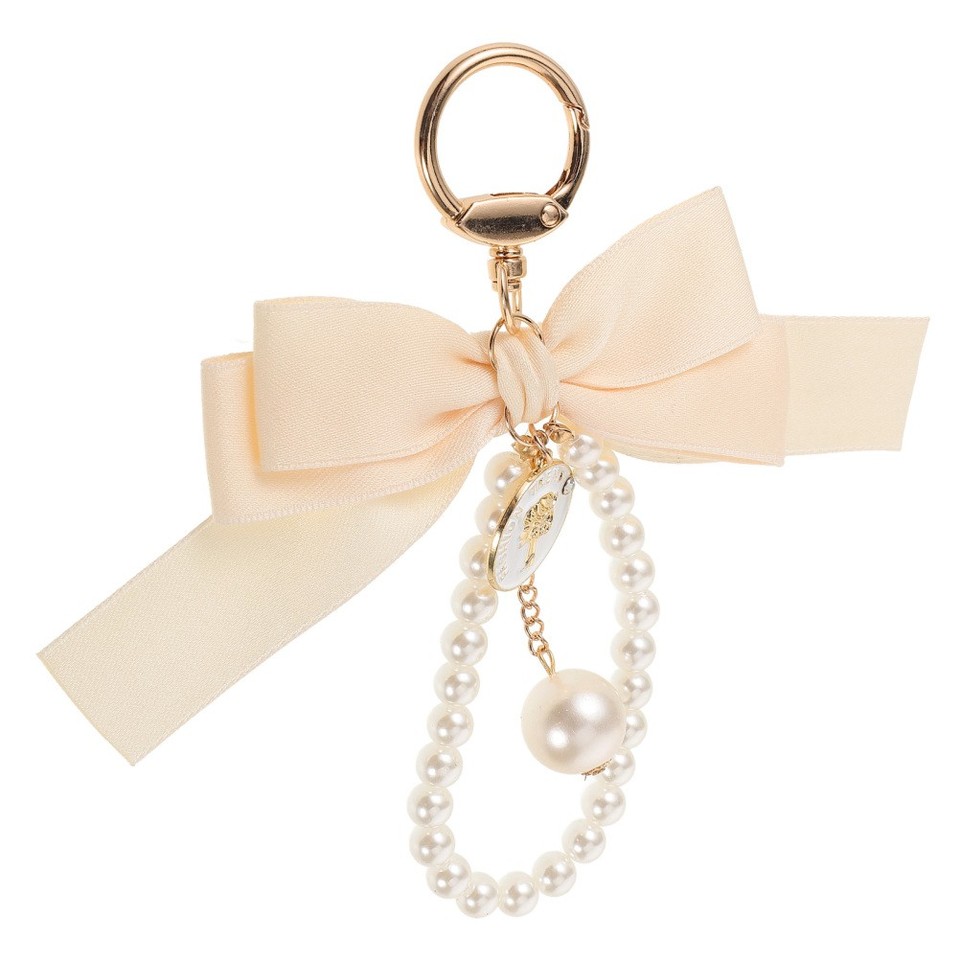 Pearl Bow Bag Pendant Key Chain Accessories Keychn Silk Keychain | eBay UK