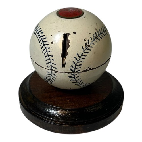 Antique Baseball Figural Cast Metal West End Trust Philadelphia Coin ...