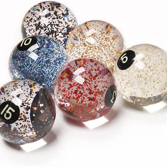 Ambassador Sparkling Crystal Billiard Pool Ball Set for Pool Table ...