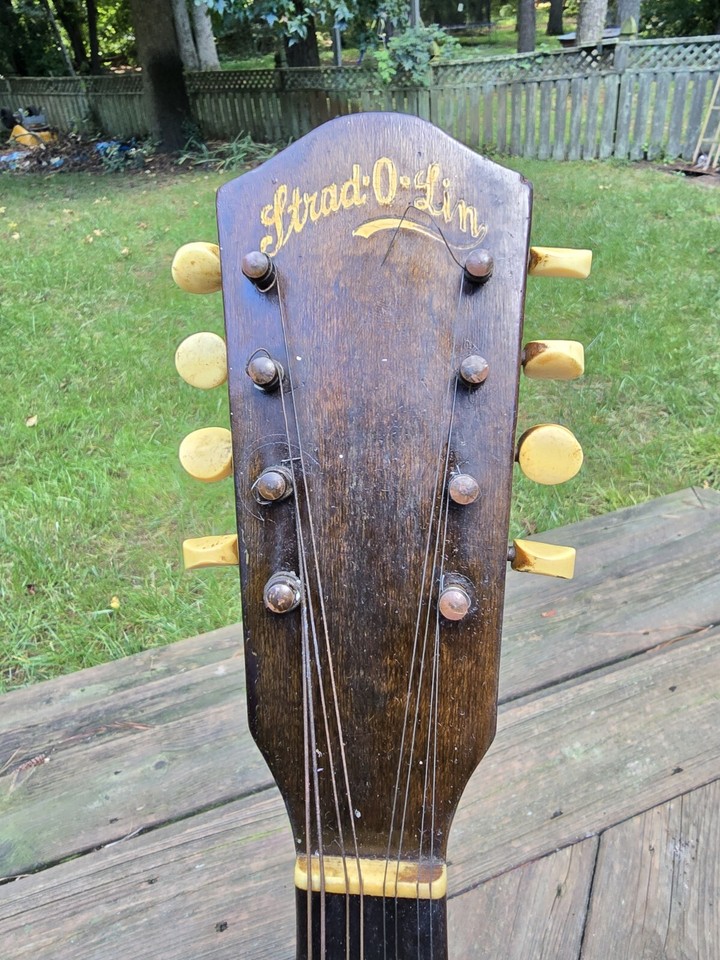 Vintage SOLID WOOD Stradolin Mandolin 1940s STRAD-O-LIN VINTAGE ...