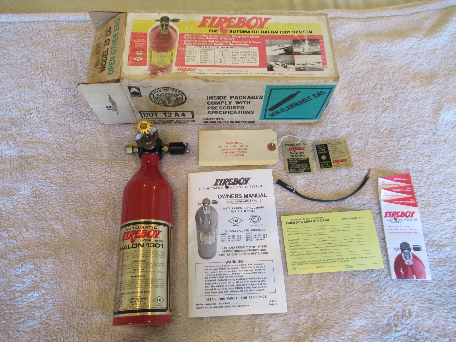 Marine Fireboy 15 CG Halon 1301 Fire extinguisher with Box Fully ...