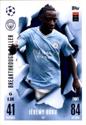 Champions League EXTRA 2023/24 Card 217 - Jeremy Doku - Breakthrough ...