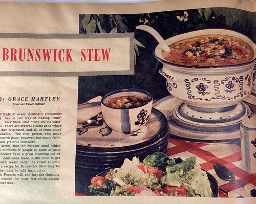 Brunswick Stew Atlanta GA Print Ad 1948 AJC Recipe Grace Hartley | eBay
