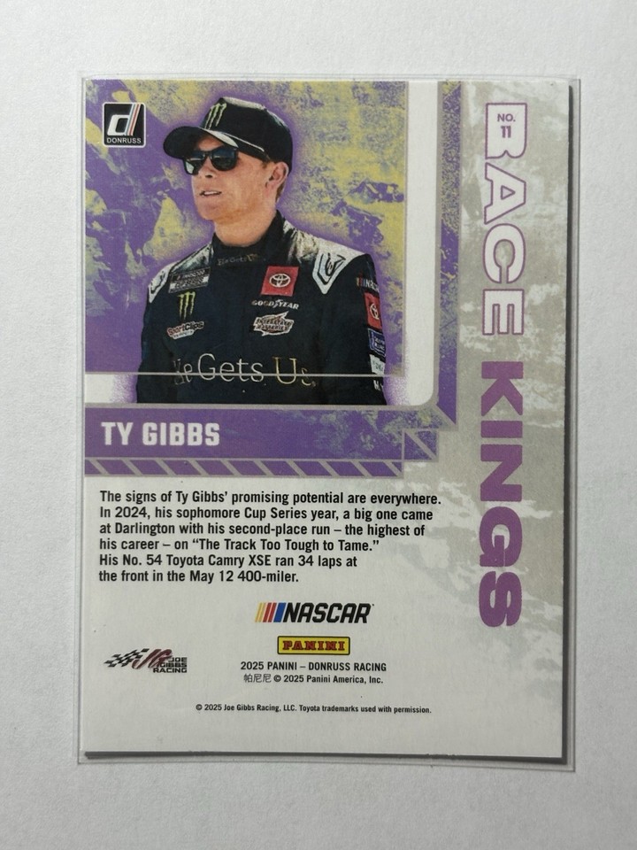 2025 Donruss Racing Race Kings #11 Ty Gibbs | eBay